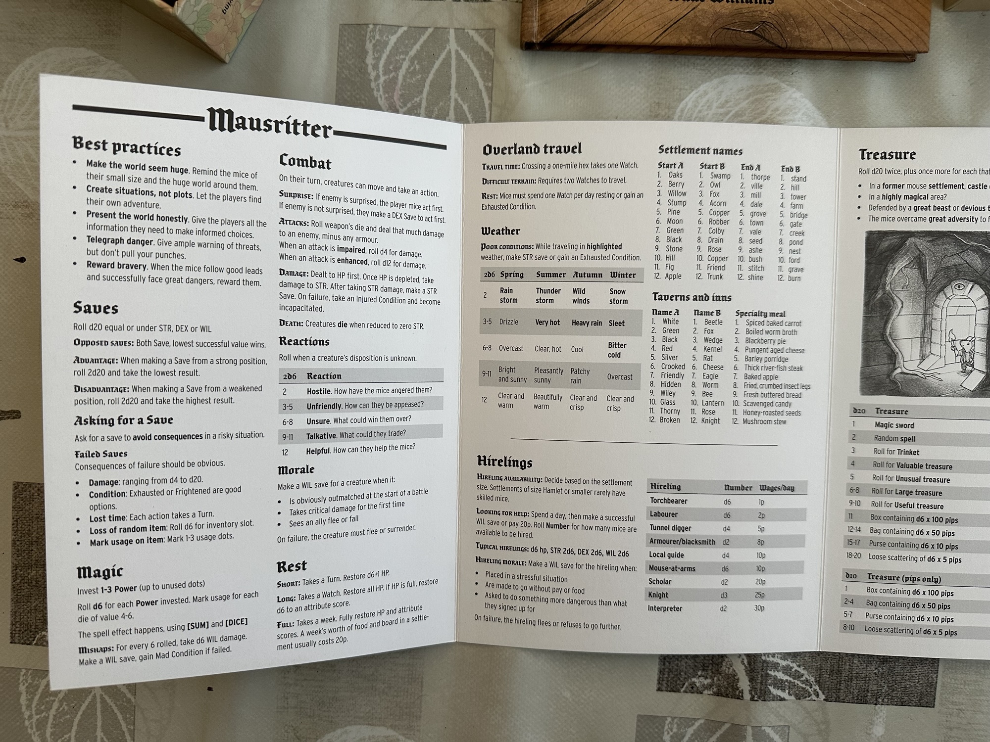 Some Notes on Mausritter – The Stochastic Game