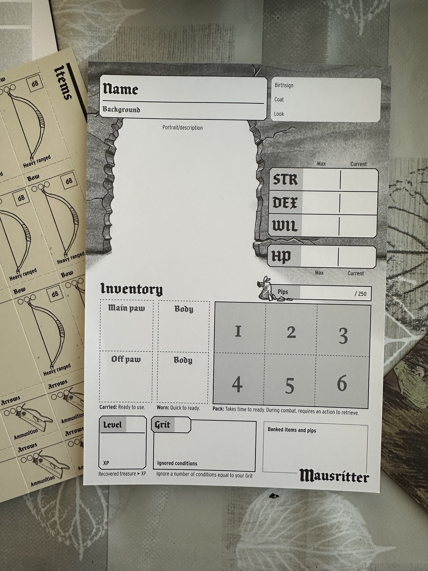Some Notes on Mausritter – The Stochastic Game